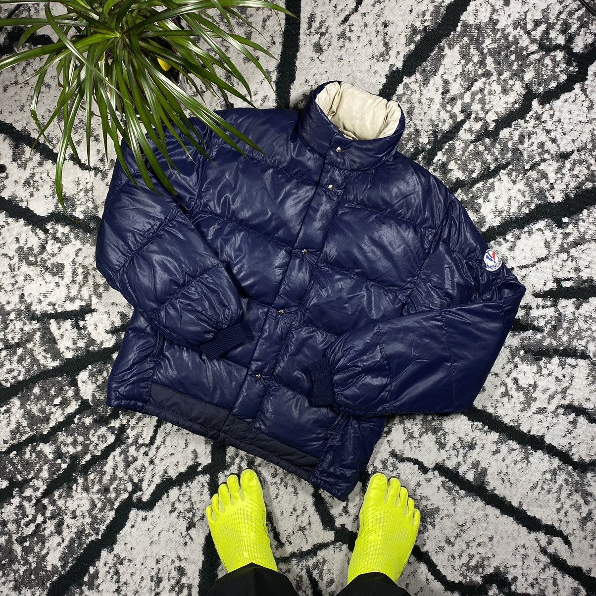 Moncler RARE MONCLER 80s VINTAGE DOWN PUFFER SHINY JACKET COAT DRILL ...