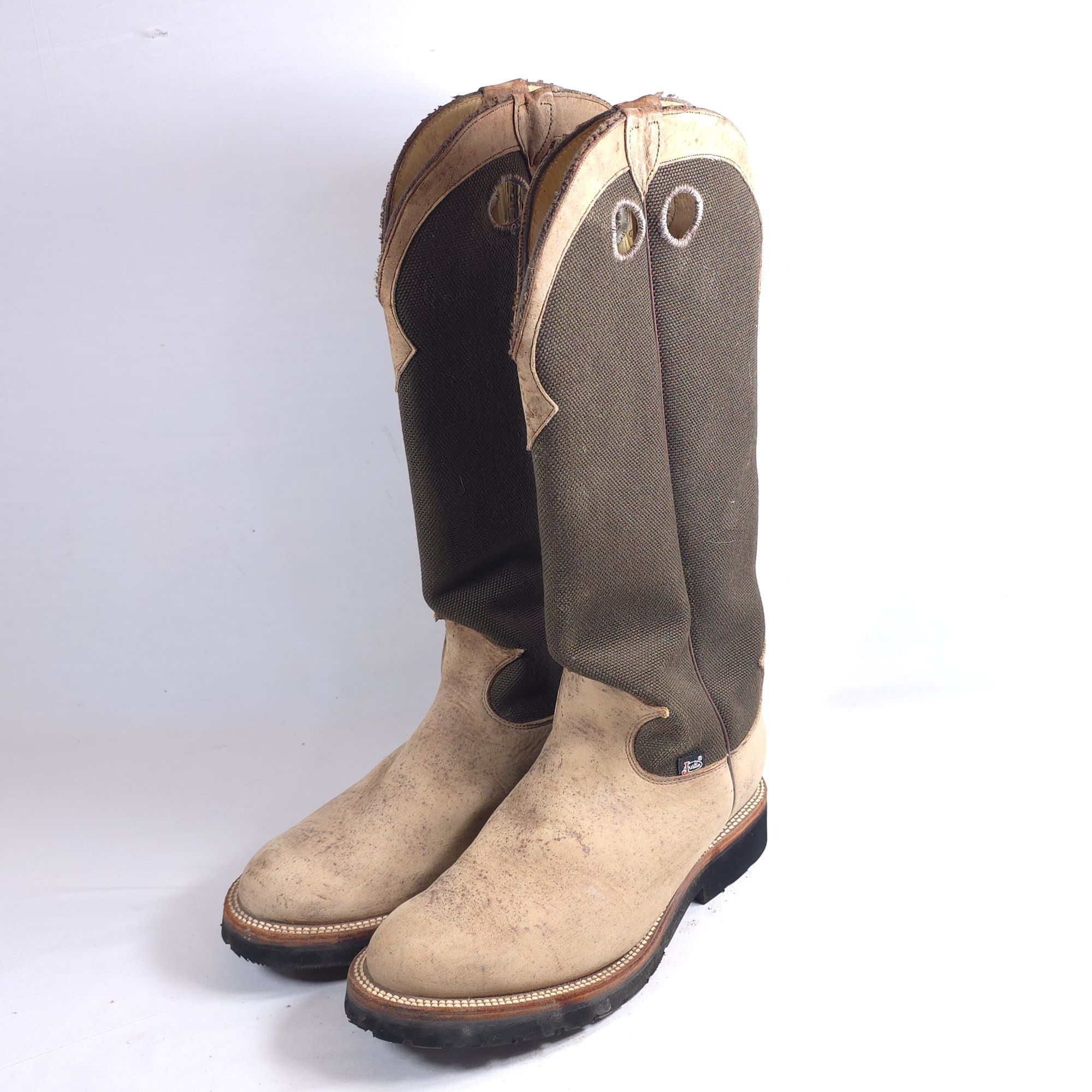 Justin Boots Justin Men's Size 10 EE The Tuff Snake Bite Protection ...
