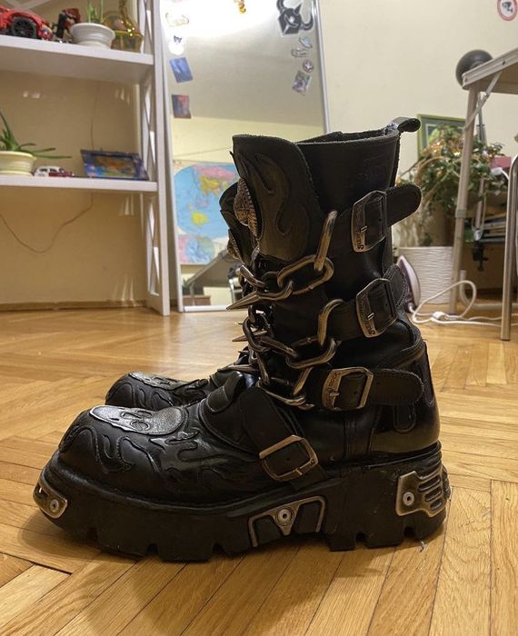 Vintage New rock vintage chain boots | Grailed