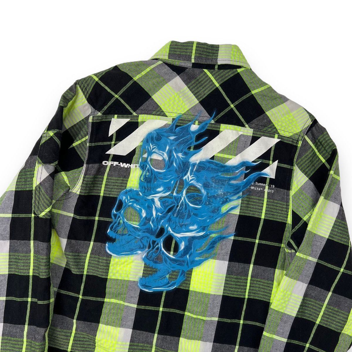 Off-White Off-White Skull Flame Check Overshirt | Grailed