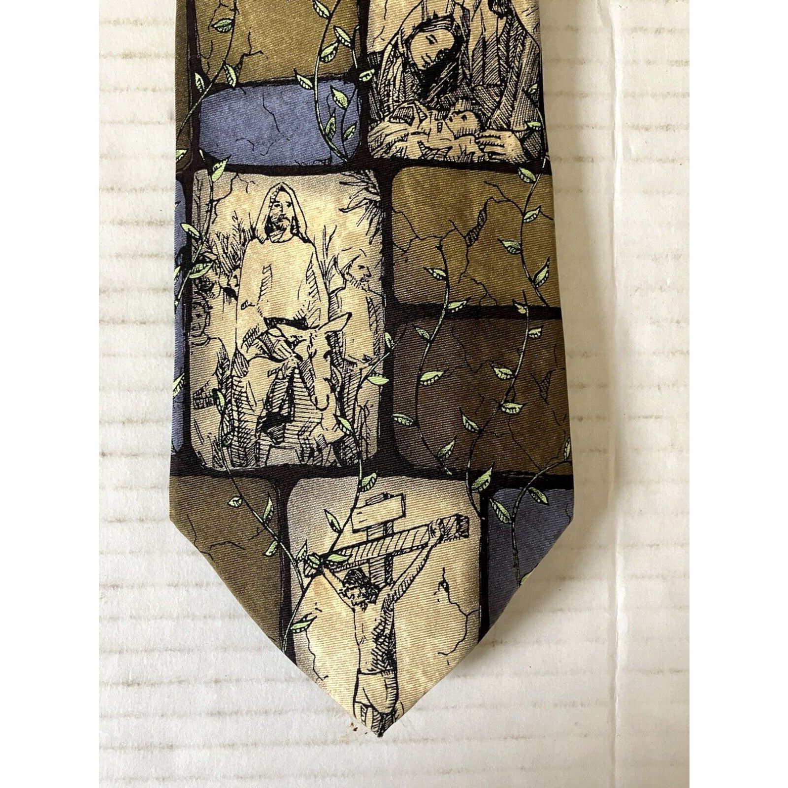 Vintage Eagles Wings Men's Necktie Tie Silk Satin Jesus Christ ...