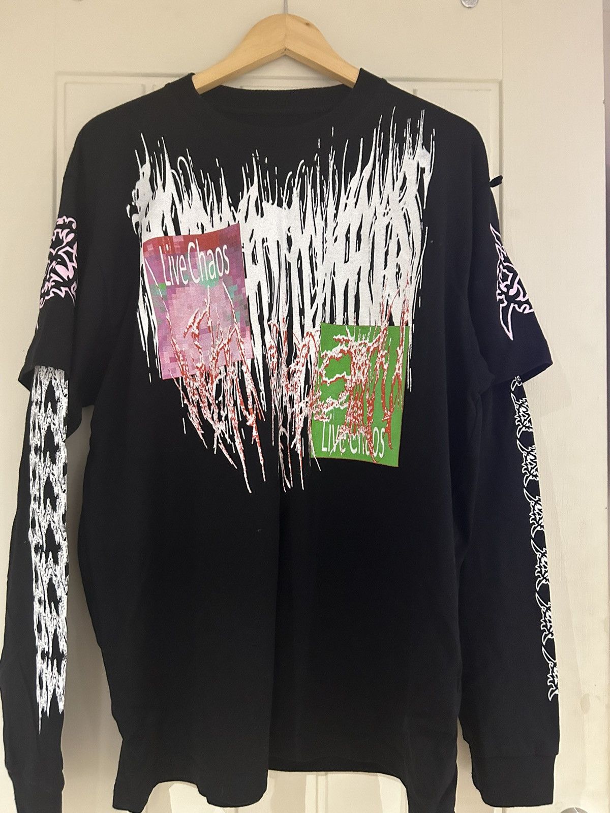 Ken Carson Ken Carson Chaos tour(EU) double layered long-sleeve t-shirt ...