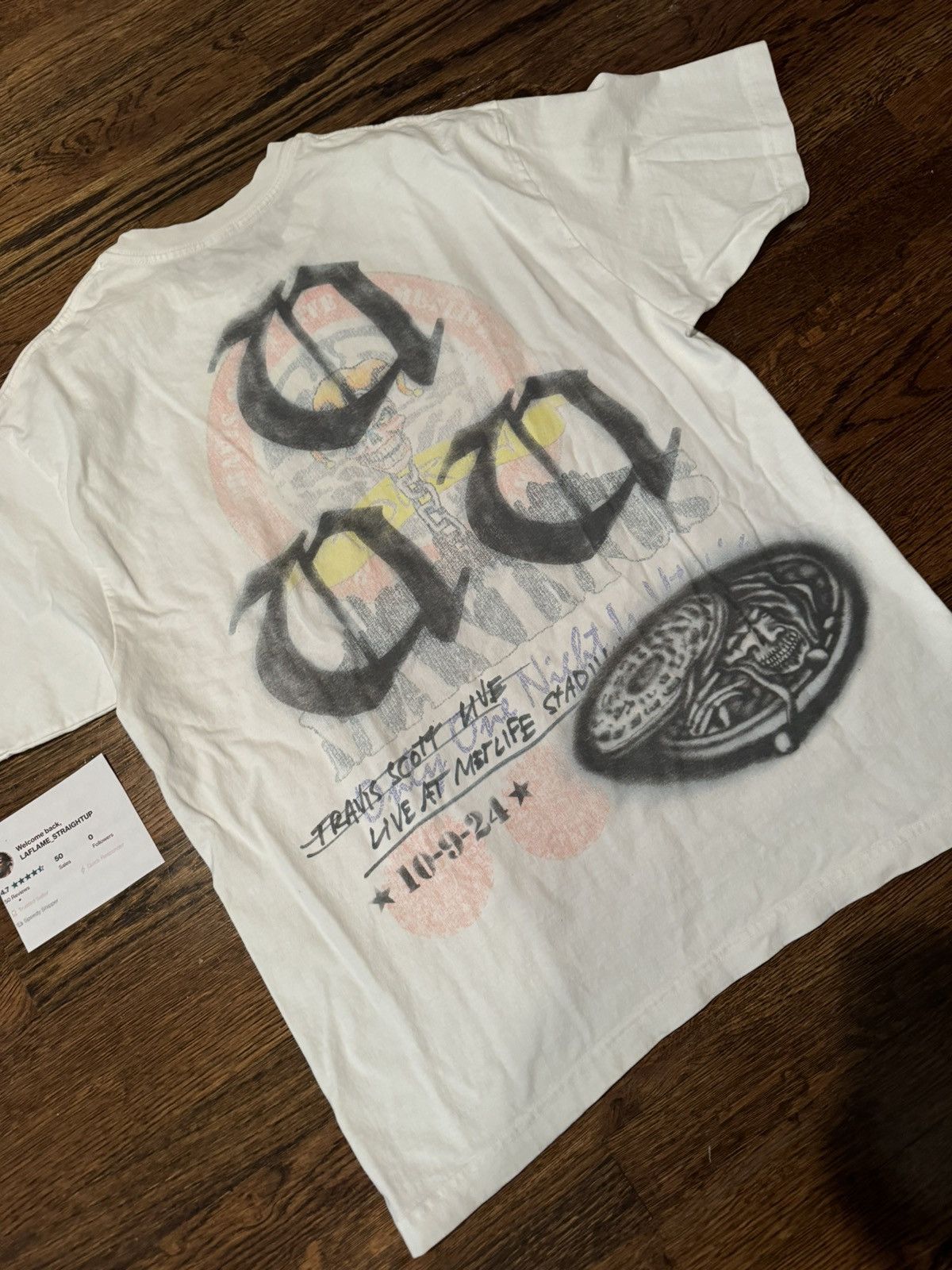 Travis Scott Utopia Metlife White Merch Tee Exclusive | Grailed