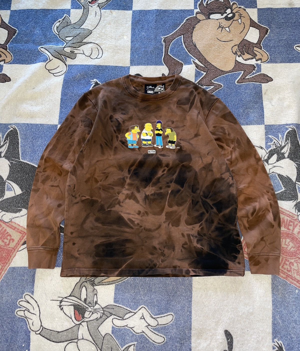 Kith Bleach dyed kith Simpsons tee | Grailed