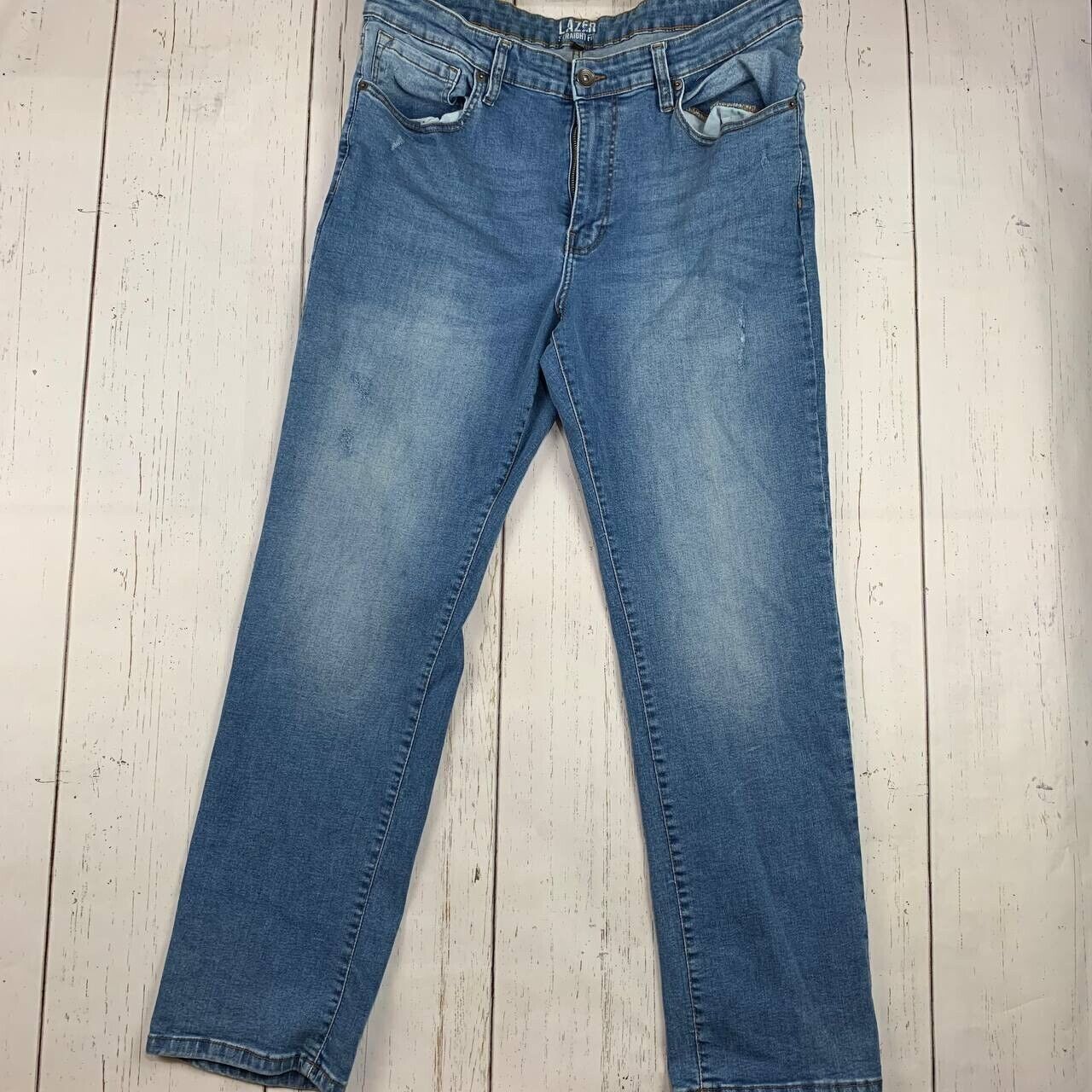 Other Lazer 38x32 Straight Fit Mid Rise Jeans Pants Denim Mens | Grailed