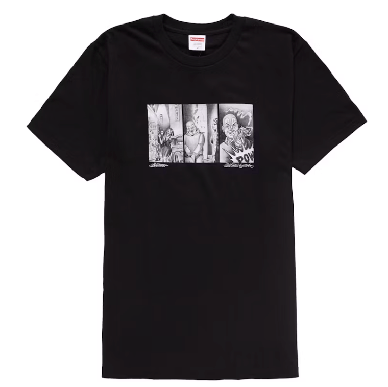 Supreme Mister Cartoon Pow Short Sleeve Tee Shirt Black | Grailed
