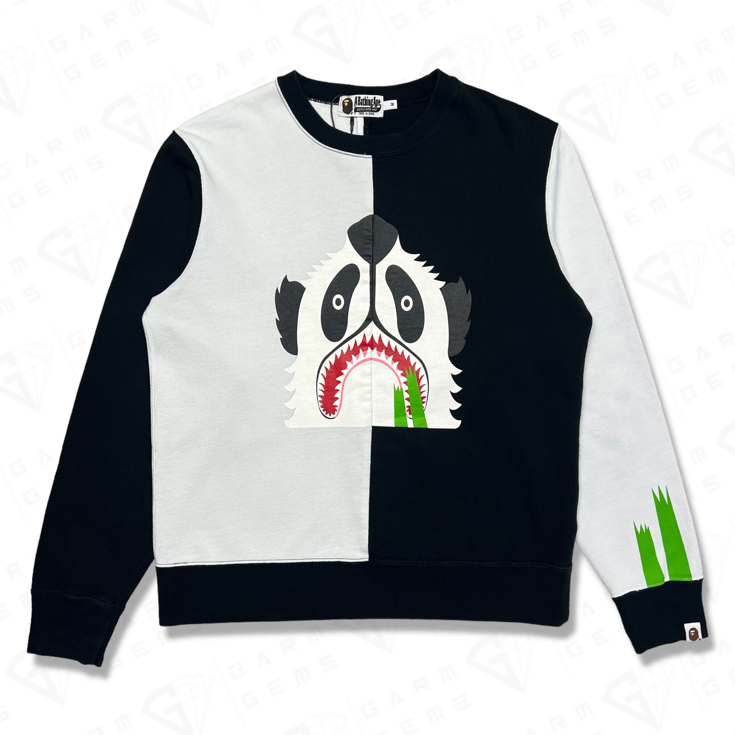 Bape A Bathing Ape Split Panda Logo Sweatshirt | Grailed