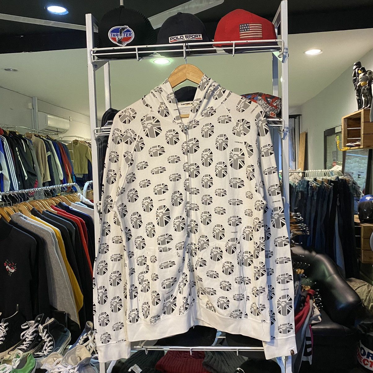Bape × Nigo OG RARE LIMITED EDITION BAPE UNION JACK FULLPRINT ZIP ...