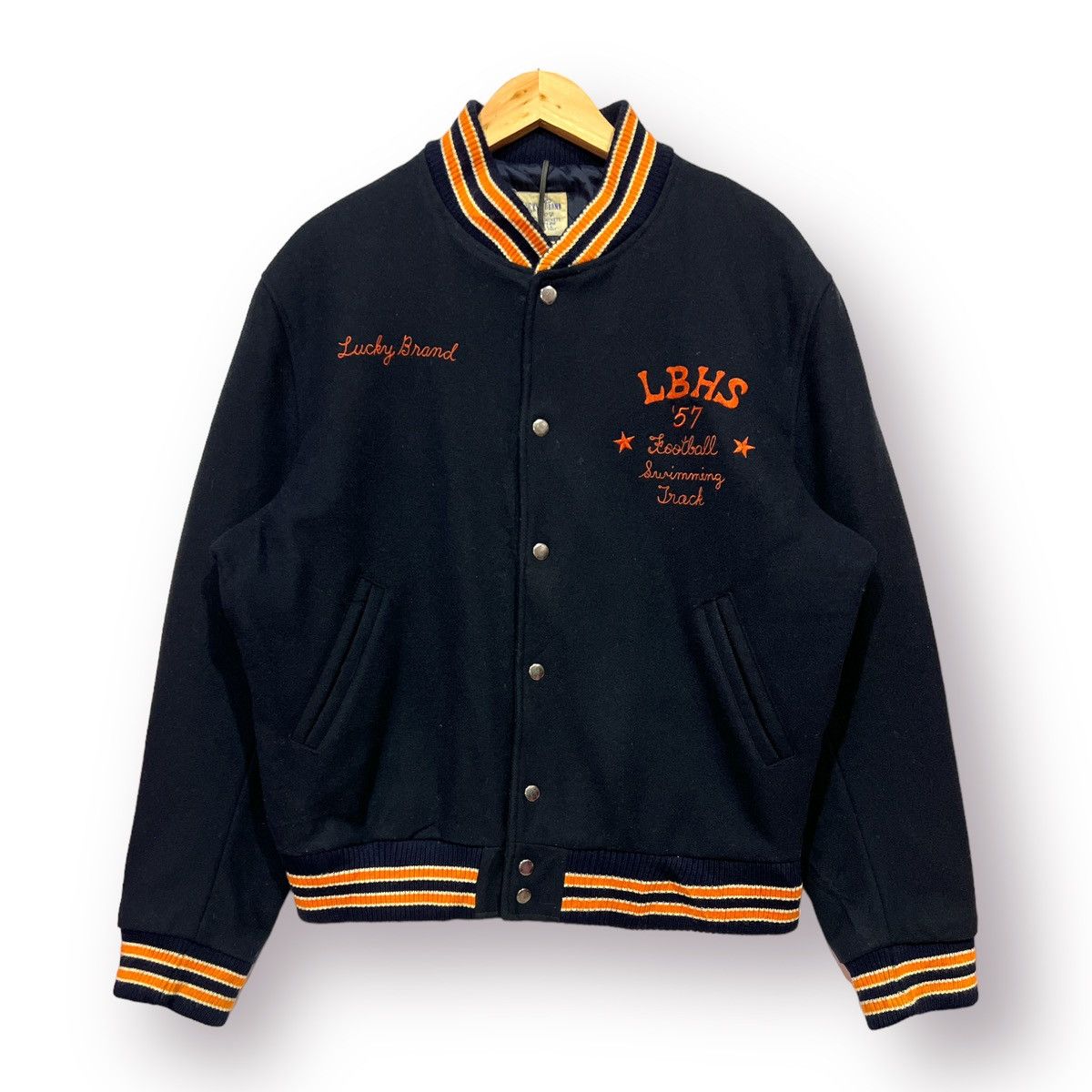 Lucky Brand × Varsity Jacket × Vintage Lucky Brand wool varsity jacket ...