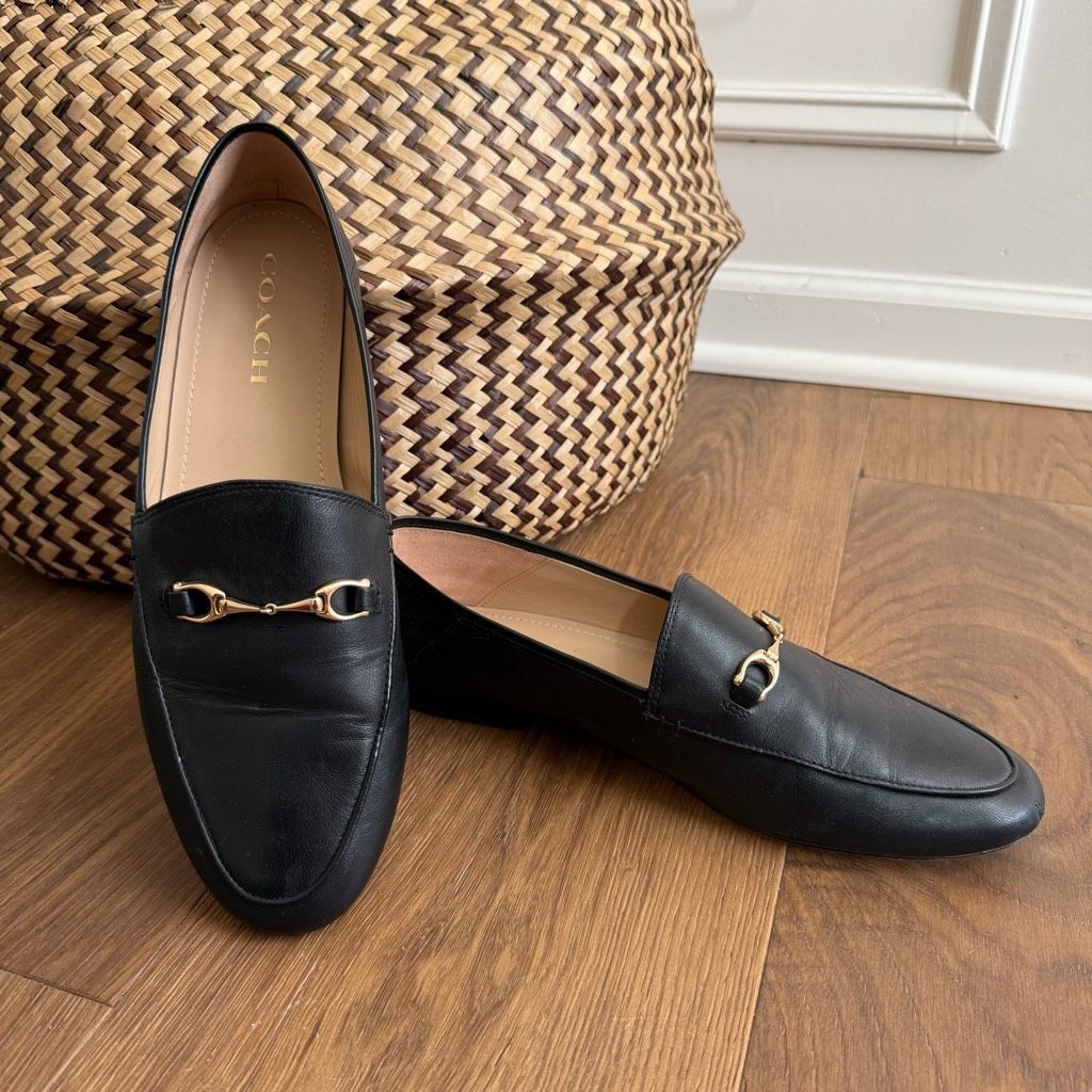 Coach Coach Haley Leather Horsebit Loafer Black Gold Tone 10 | Grailed