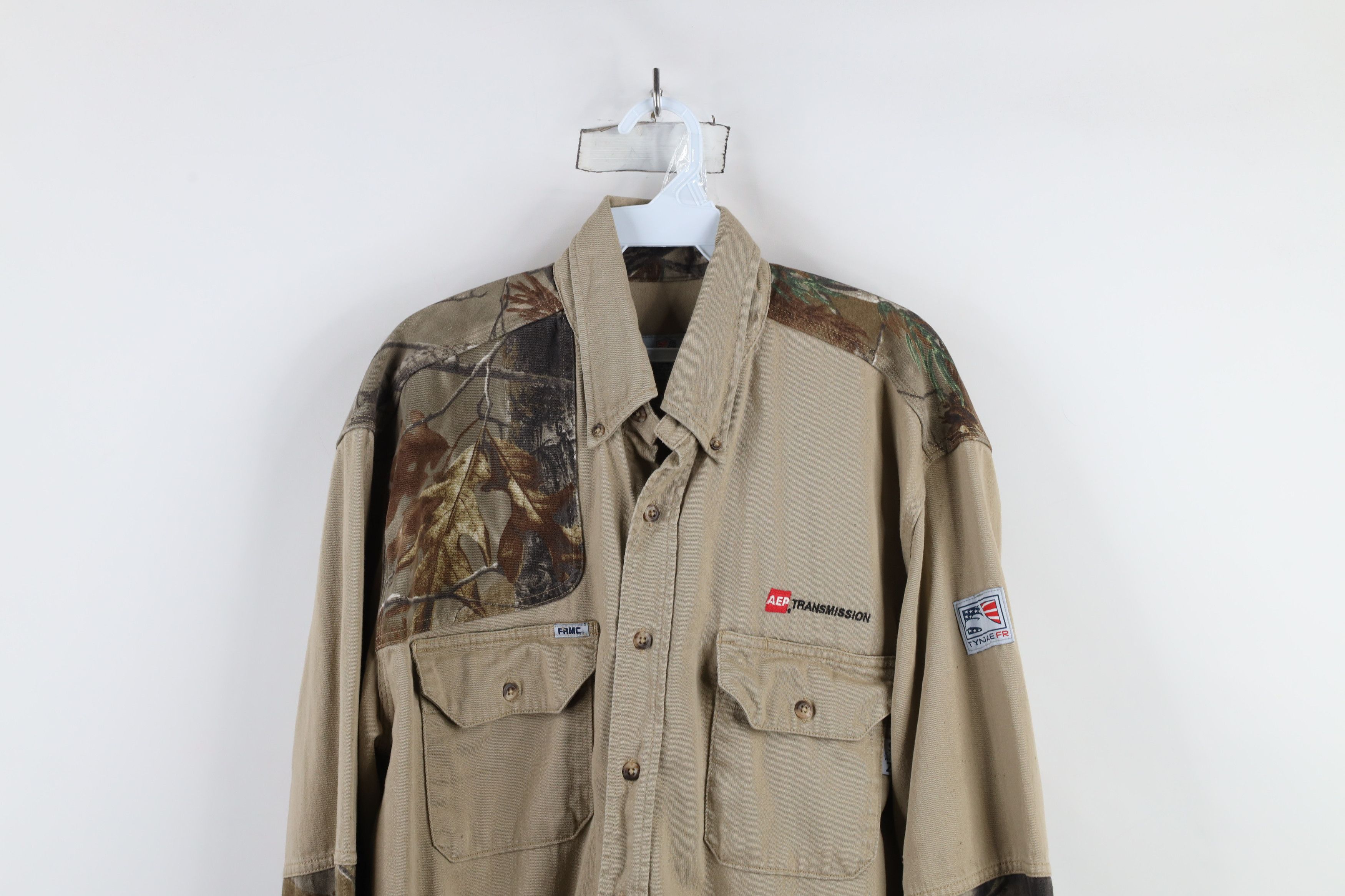 Vintage Tyndale FR Camouflage Flame Fire Resistant Button Shirt USA ...