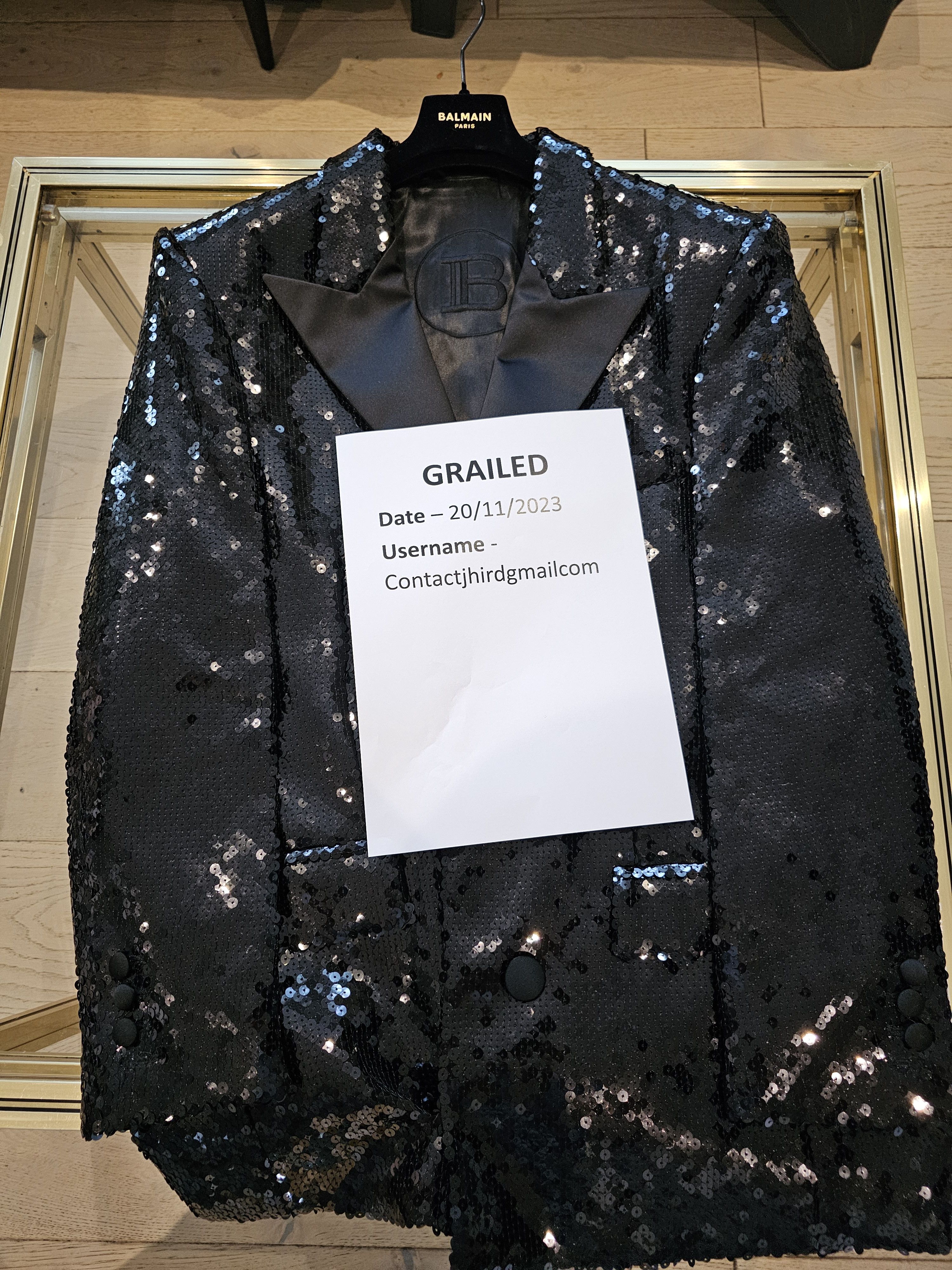 Balmain Balmain Sequin Double-Breasted Blazer | Grailed