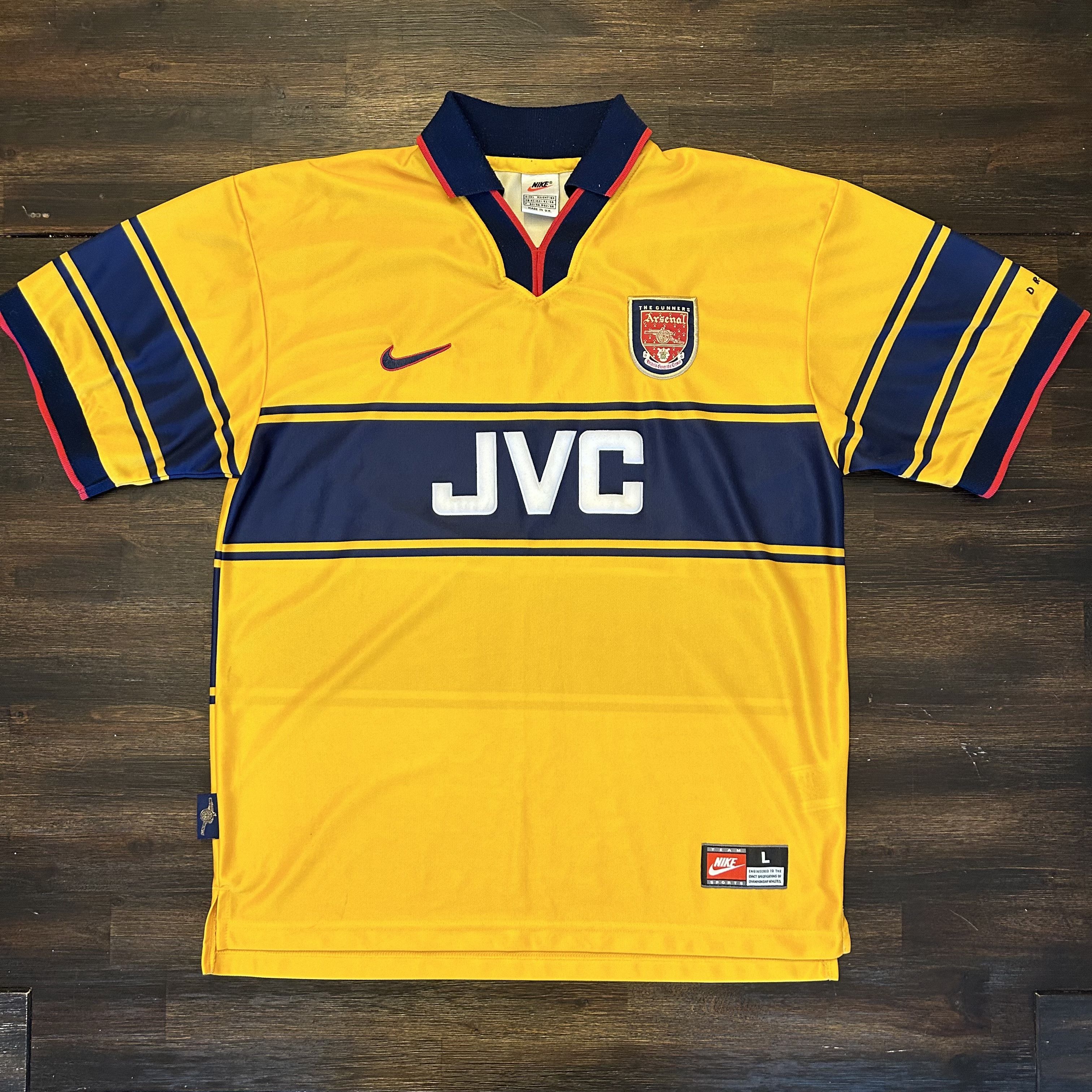 Nike *Rare* *Vintage* Arsenal 1997 1998 Away Nike Soccer Large | Grailed