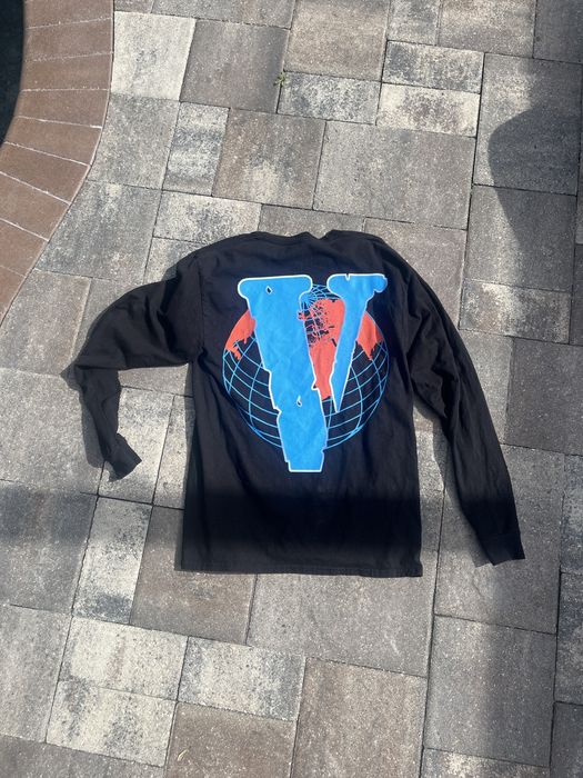 Vlone Juice WRLD x Vlone longsleeve Globe | Grailed