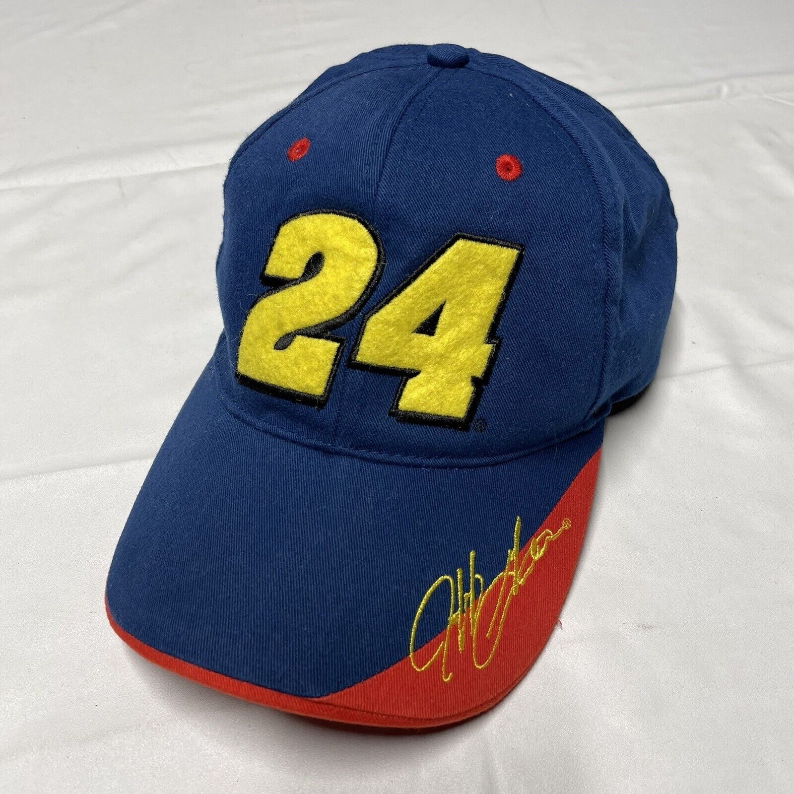 NASCAR Vintage 90s Jeff Gordon Hat Cap Blue Logo NASCAR Racing #24 ...