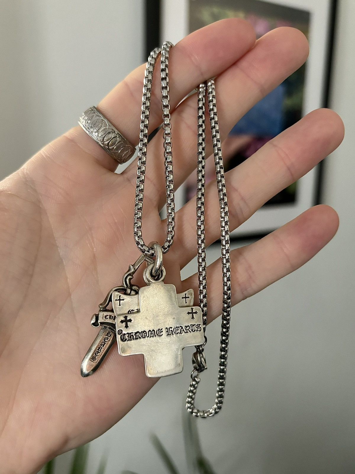Chrome Hearts TRINKET SET 3 PENDANTS THICK CHAIN | Grailed