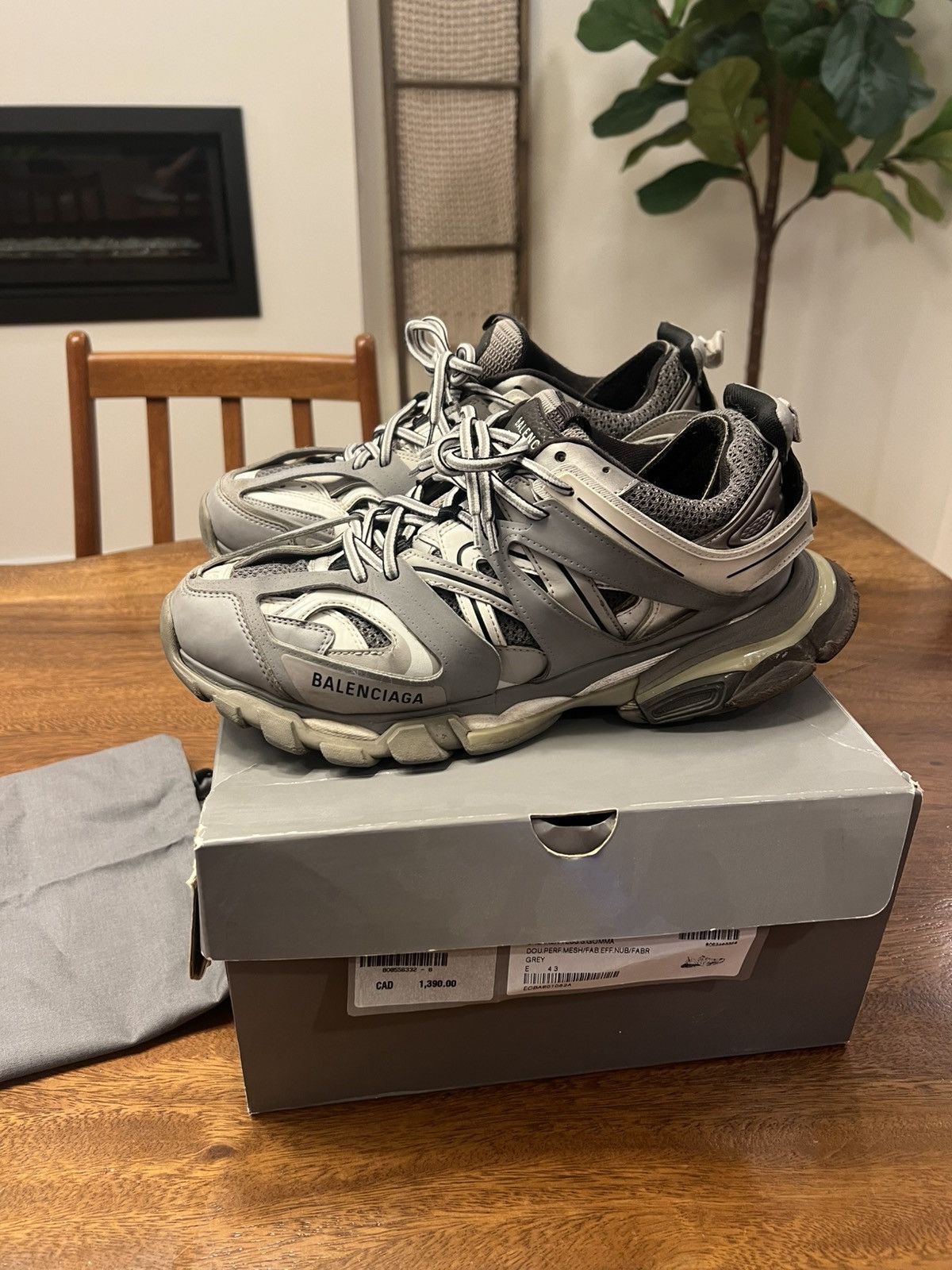 Balenciaga Balenciaga Track Runner LED Grey Black White | Grailed