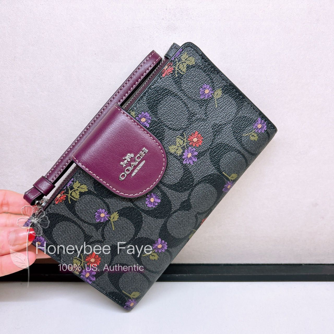 Coach Phone Wallet In Signature Canvas With Country Floral Print | Grailed