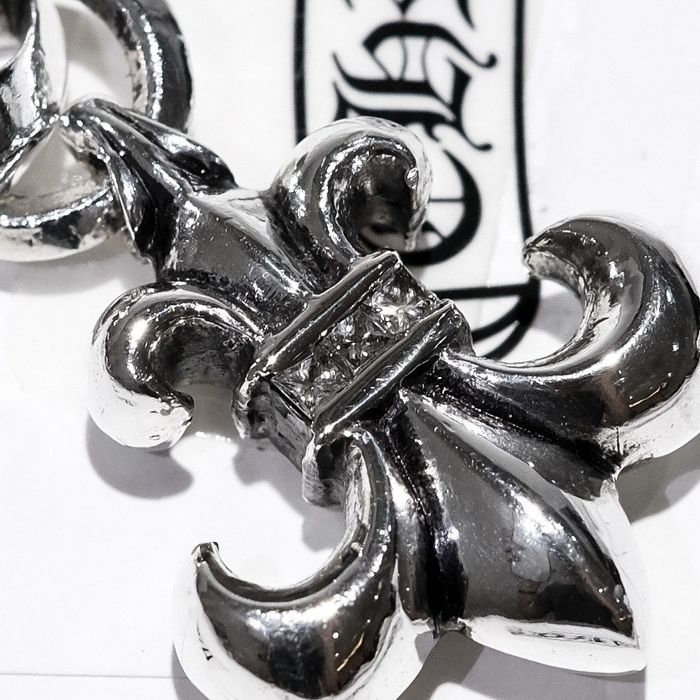 Chrome Hearts CHROME HEARTS FLEUR w BAIL IRIS CENTRE DIAMOND PENDANT ...