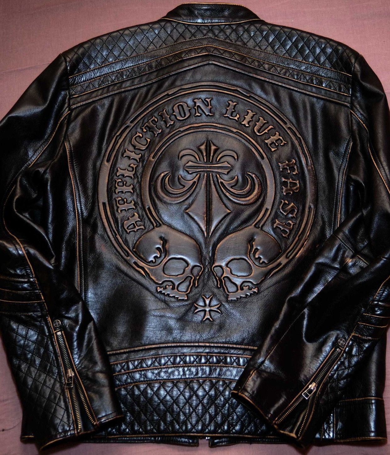 Affliction × Leather Jacket × Vintage Limited Edition Affliction ...