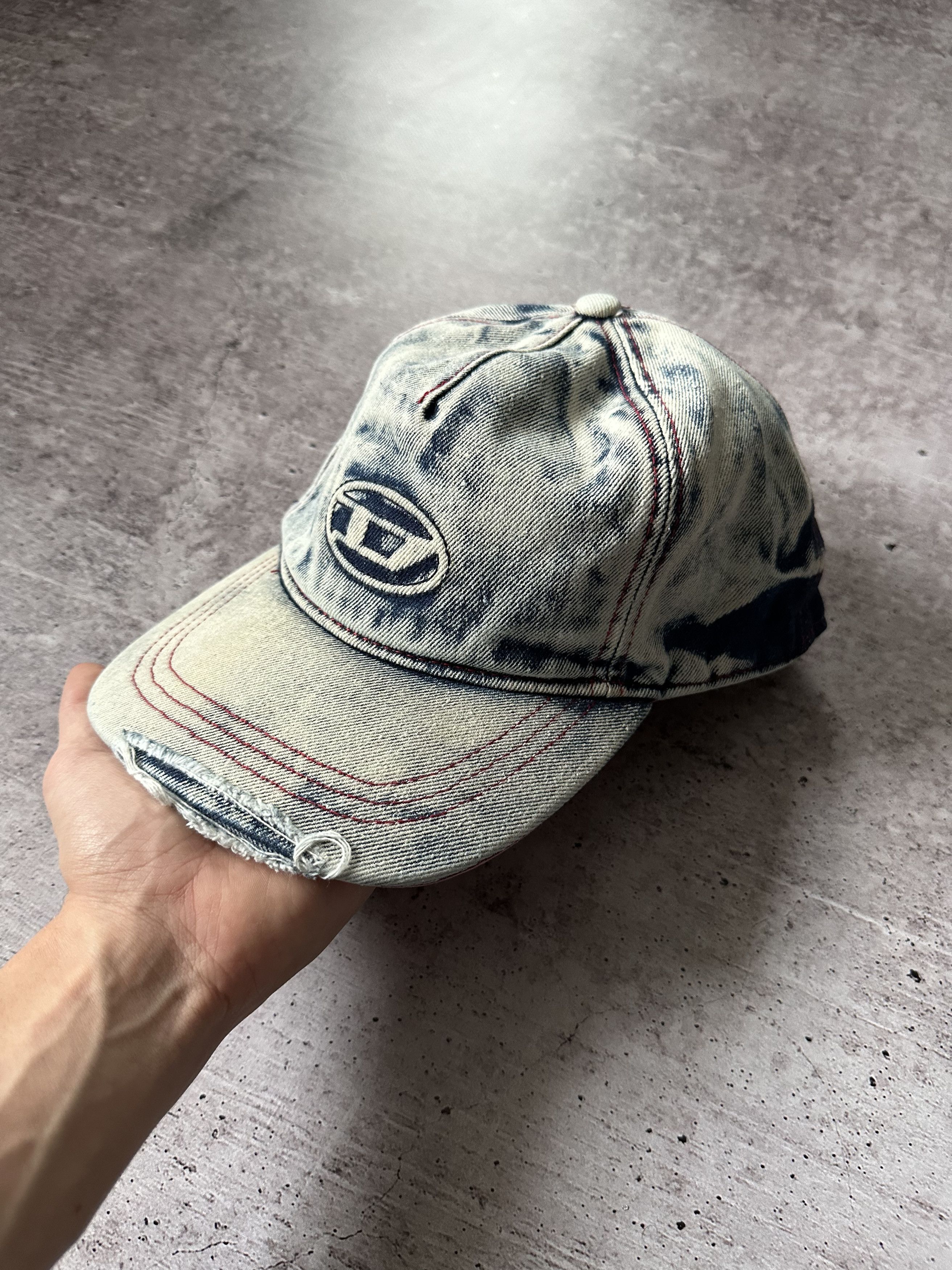 Diesel Diesel D Logo Distressed Washed Style Avant Garde cap | Grailed