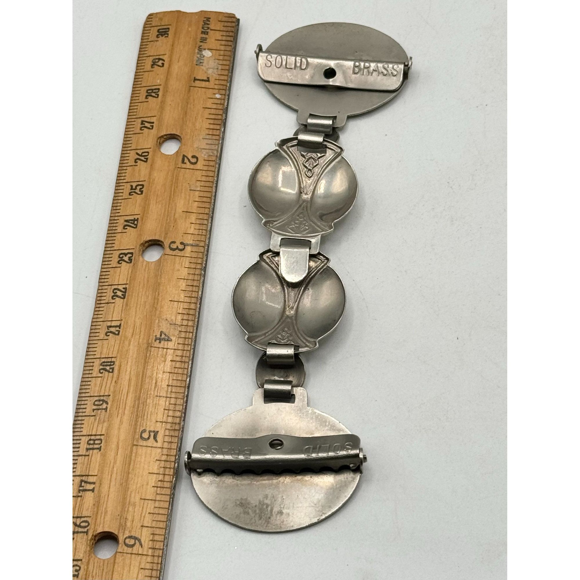 Vintage Estate solid brass silver interlocking belt buckle | Grailed