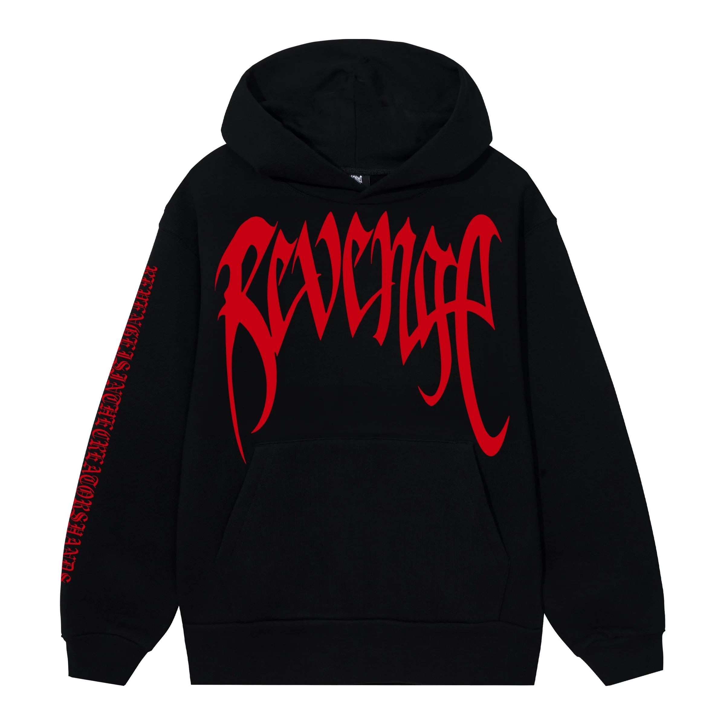 Revenge Revenge Archive Hoodie Red and Black | Grailed