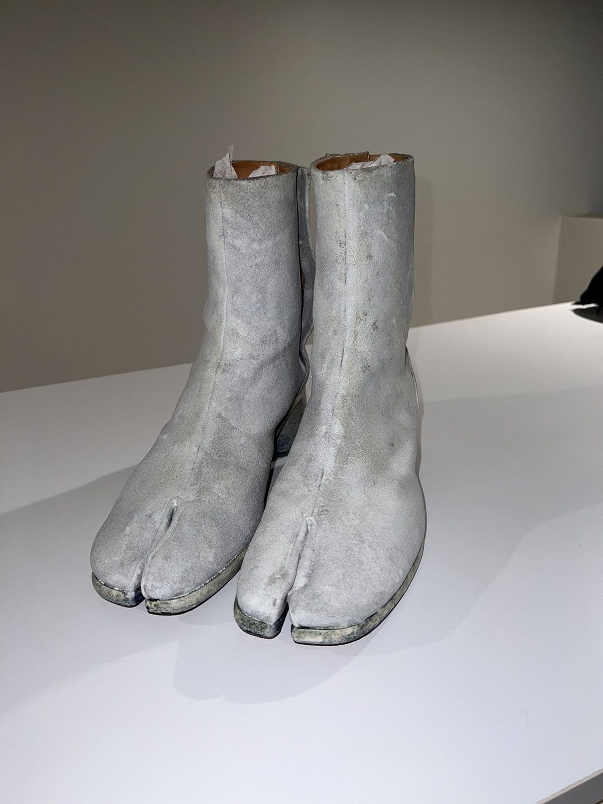 Maison Margiela Maison Margiela rare concrete painted tabi boots | Grailed