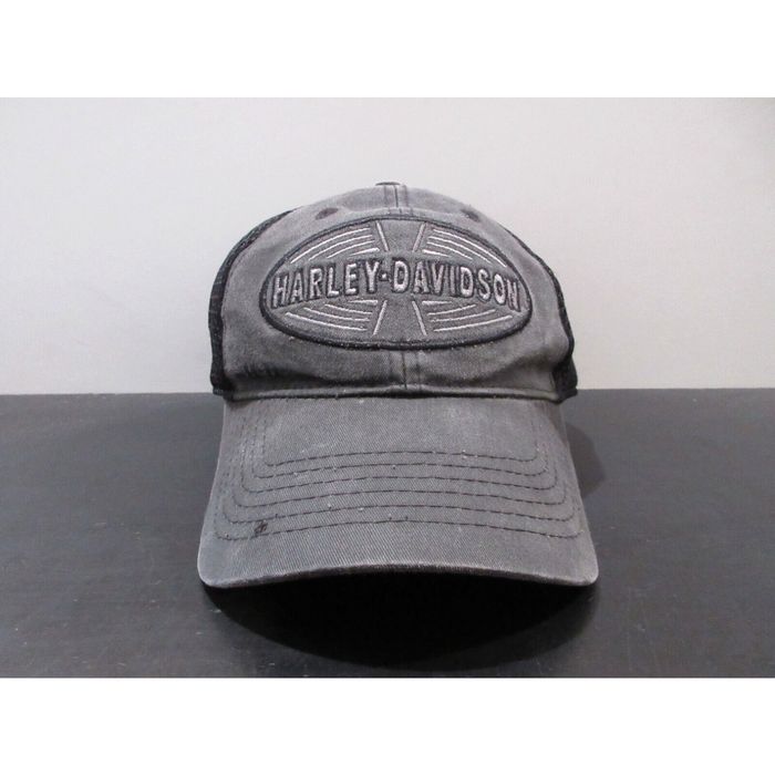 Harley Davidson Harley Davidson Hat Cap Strap Back Gray Black ...