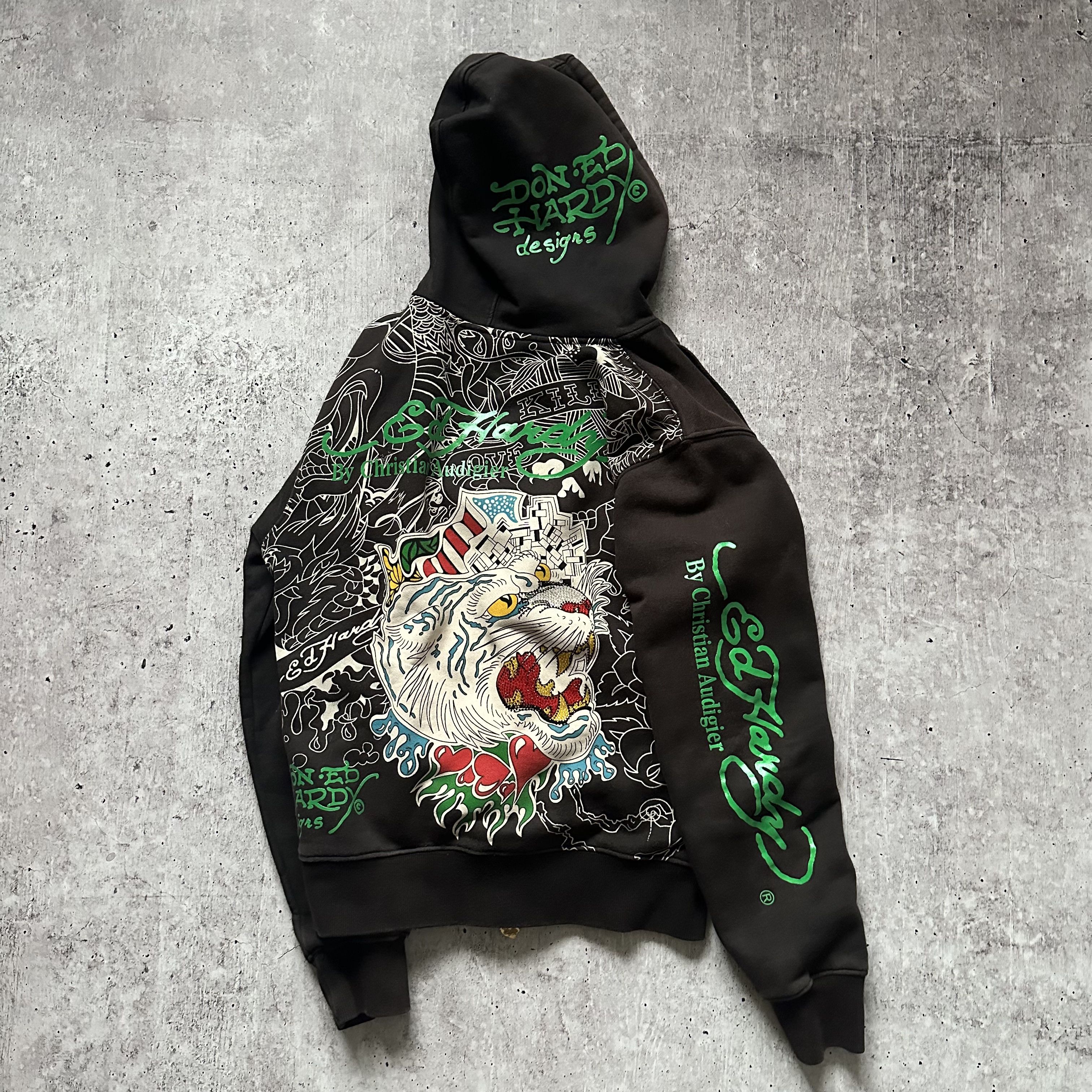 Ed Hardy × Streetwear × Vintage Ed Hardy Big Tiger Logo Vintage Avant ...