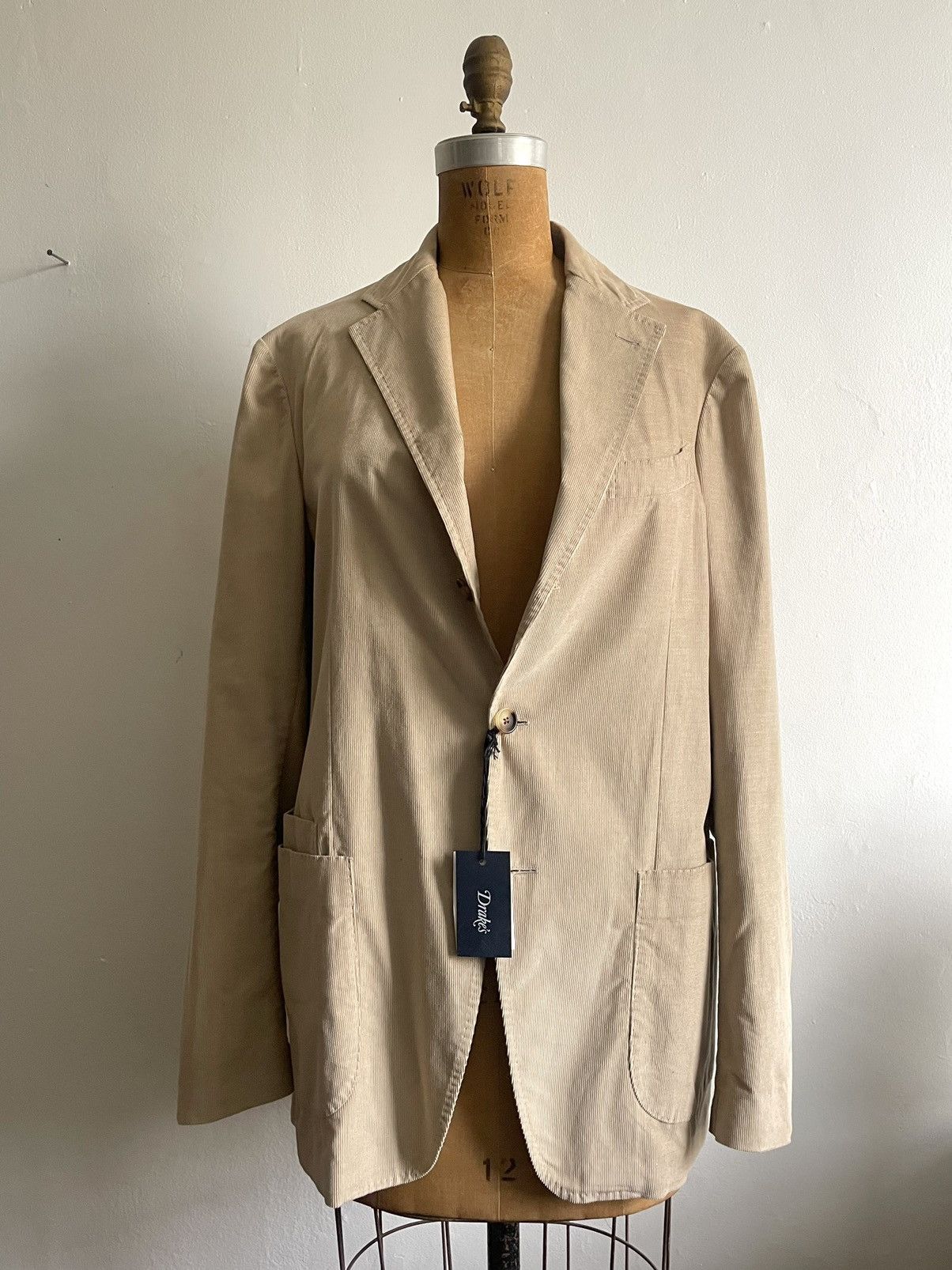 Drake's Natural Corduroy “easy day” Blazer, 38L | Grailed