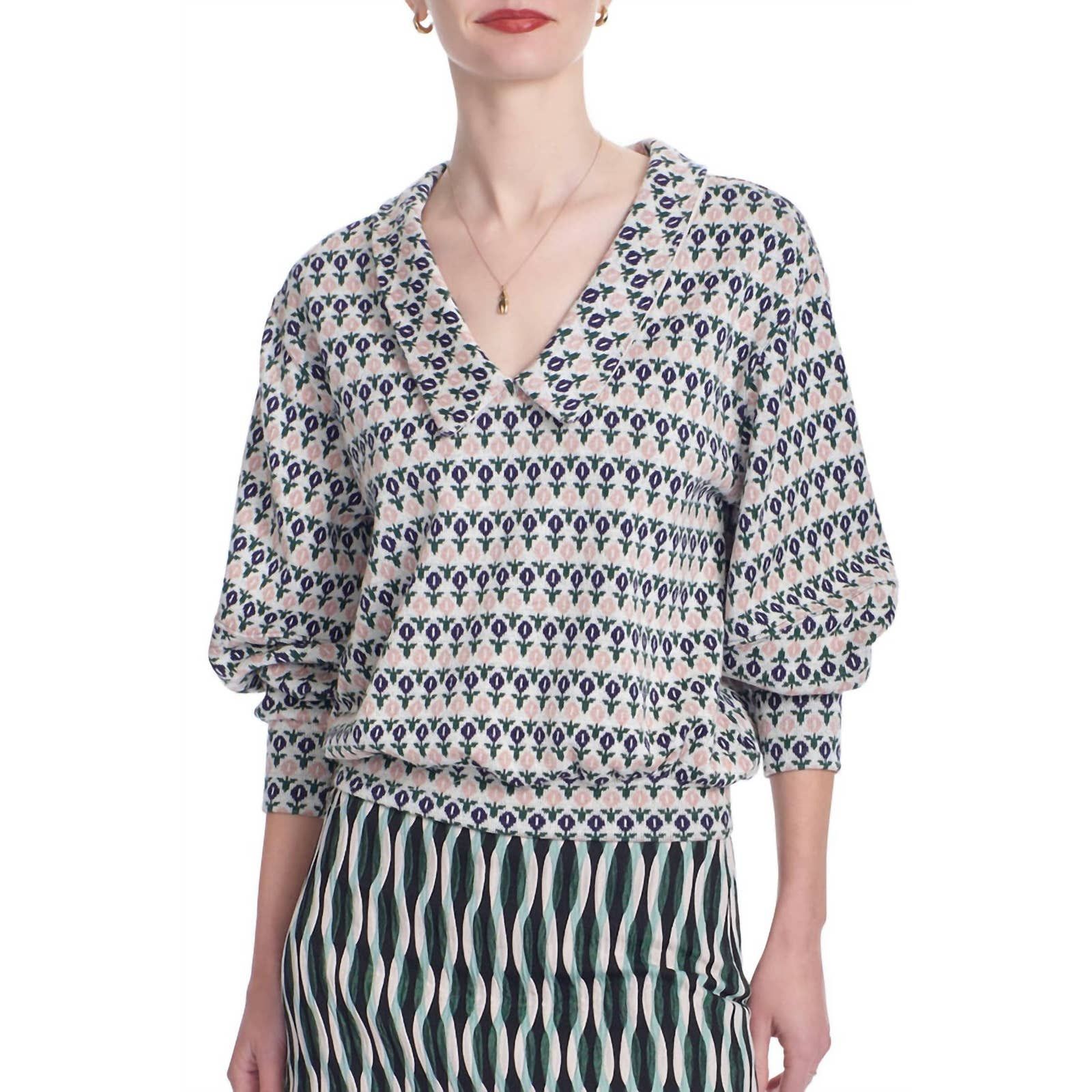 Corey Lynn Calter Bonnie Collared Pullover In Multi | Grailed