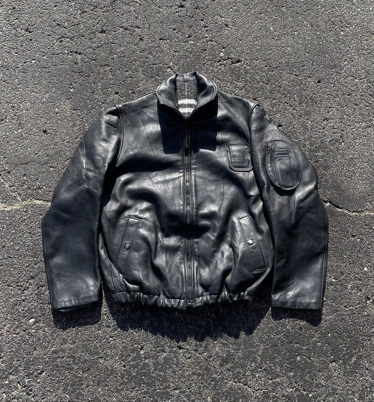 Vintage 1990's Vintage Boxy Leather Jacket | Grailed