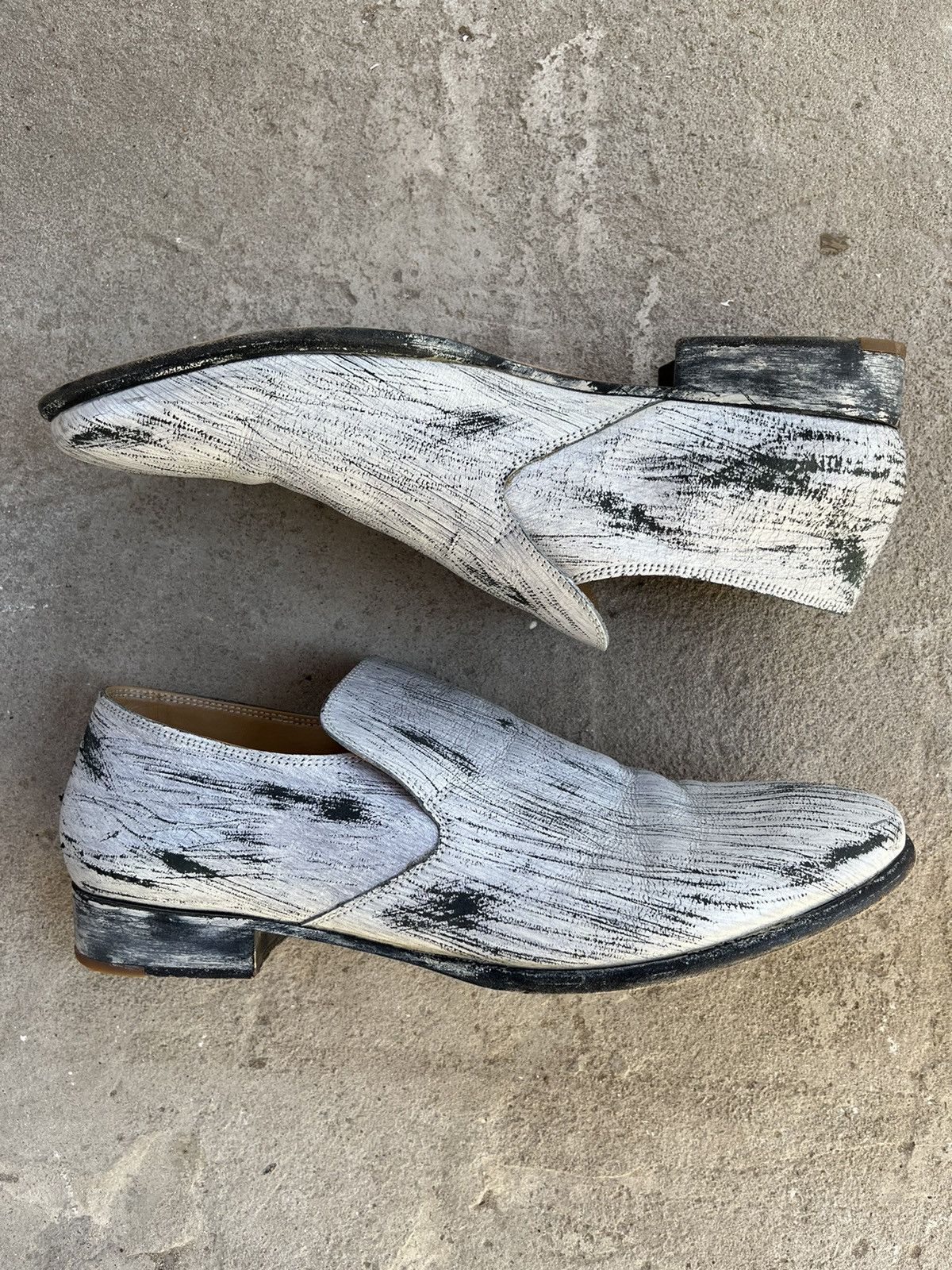 H&M × Maison Margiela Maison Margiela x H&M Leather White Painted ...