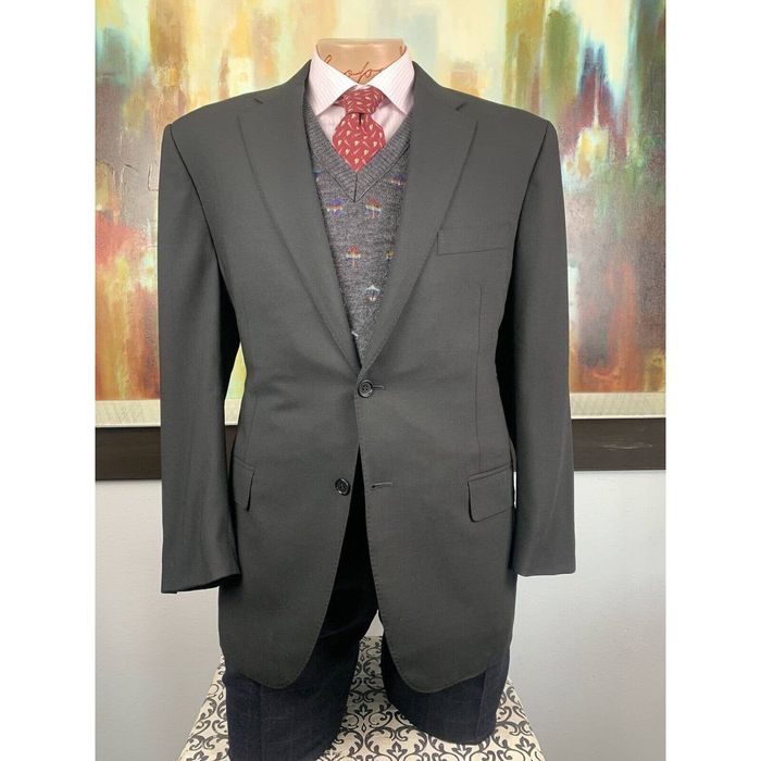 Canali 42R Canali 1934 Travel Edition Mens Black Blazer Suit Jacket ...