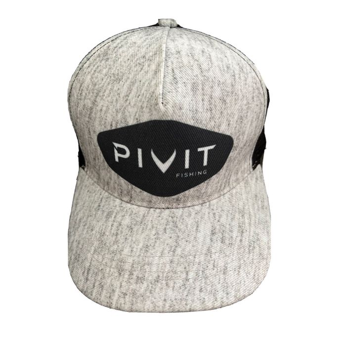 Other Pivot Fishing Gray Canvas Stonewash Black Mesh Trucker Snapb | Grailed