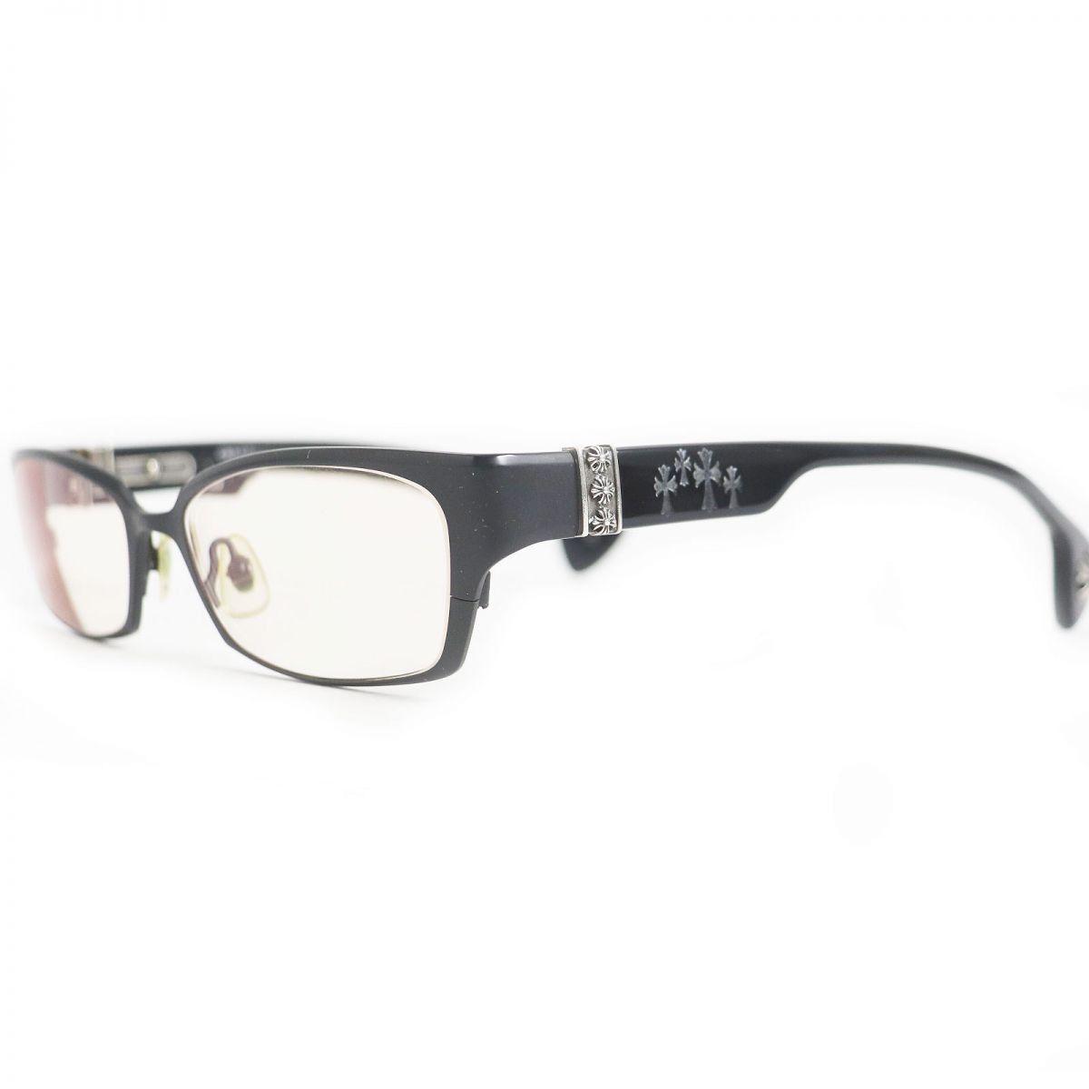 Chrome Hearts Chrome Hearts Cemetery Cross Rectangle Lens Glasses | Grailed