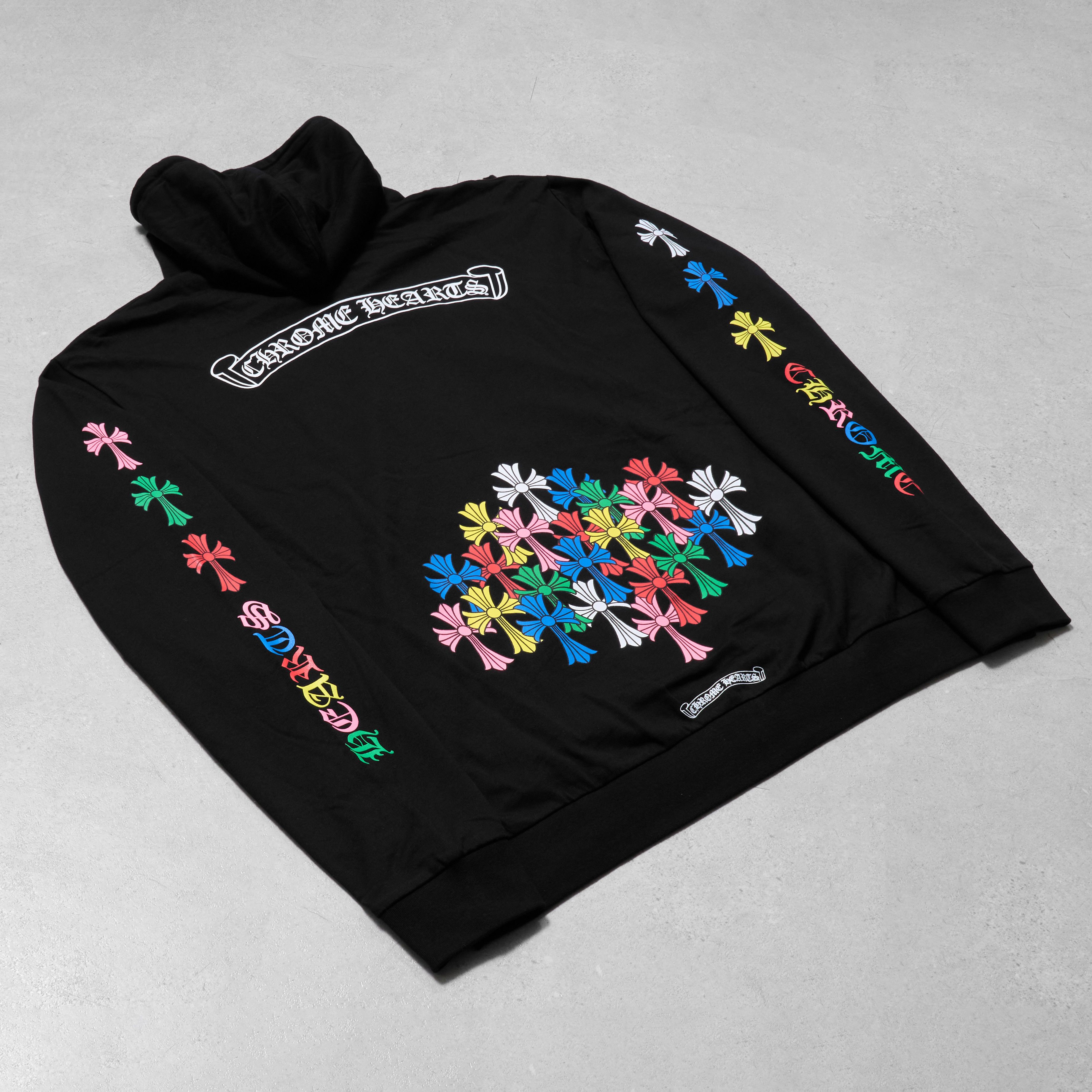 Chrome Hearts CHROME HEARTS Multicolor Cross Cemetery Zip Up Hoodie ...