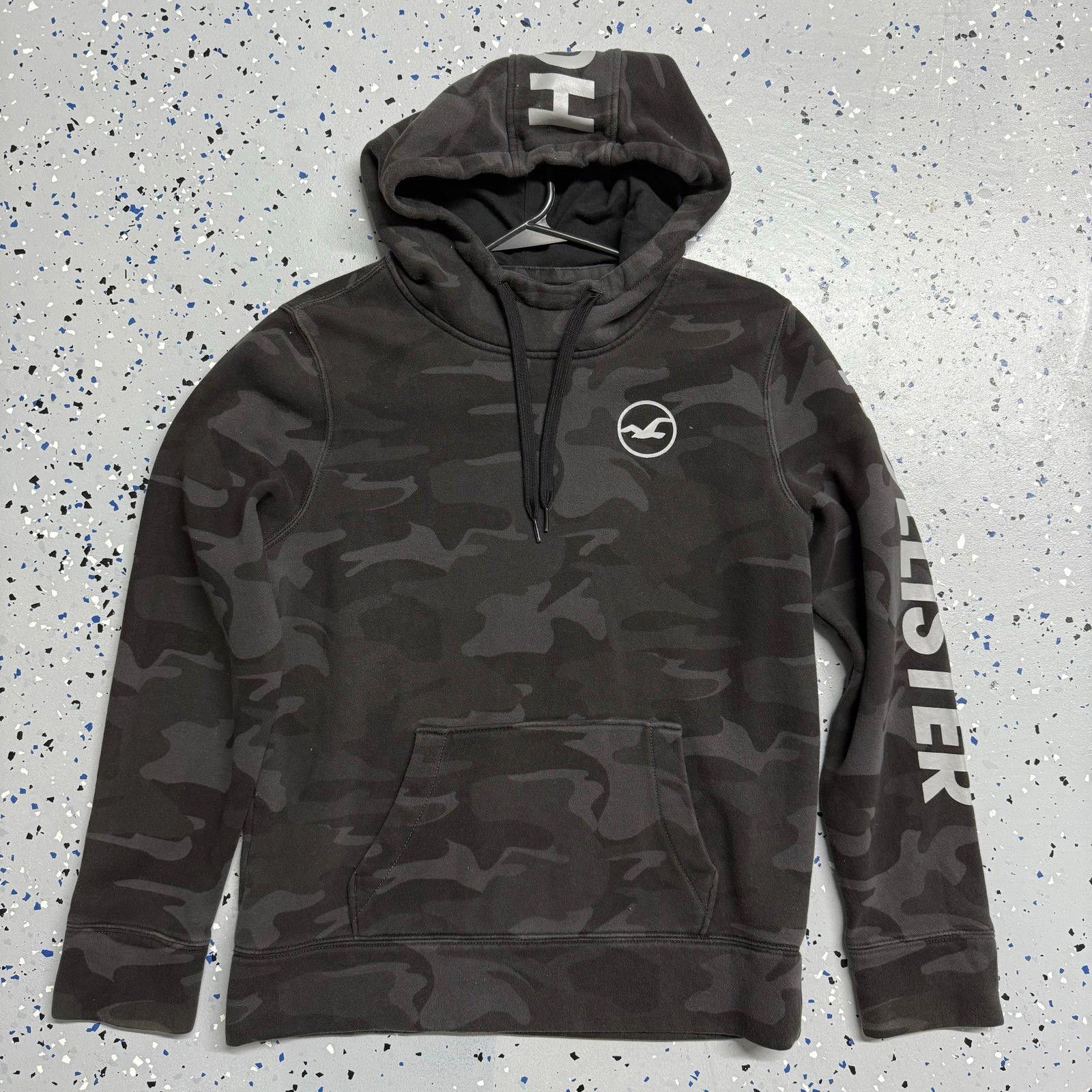 Designer Hollister California Dark Gray Camo Hoodie Men Grailed