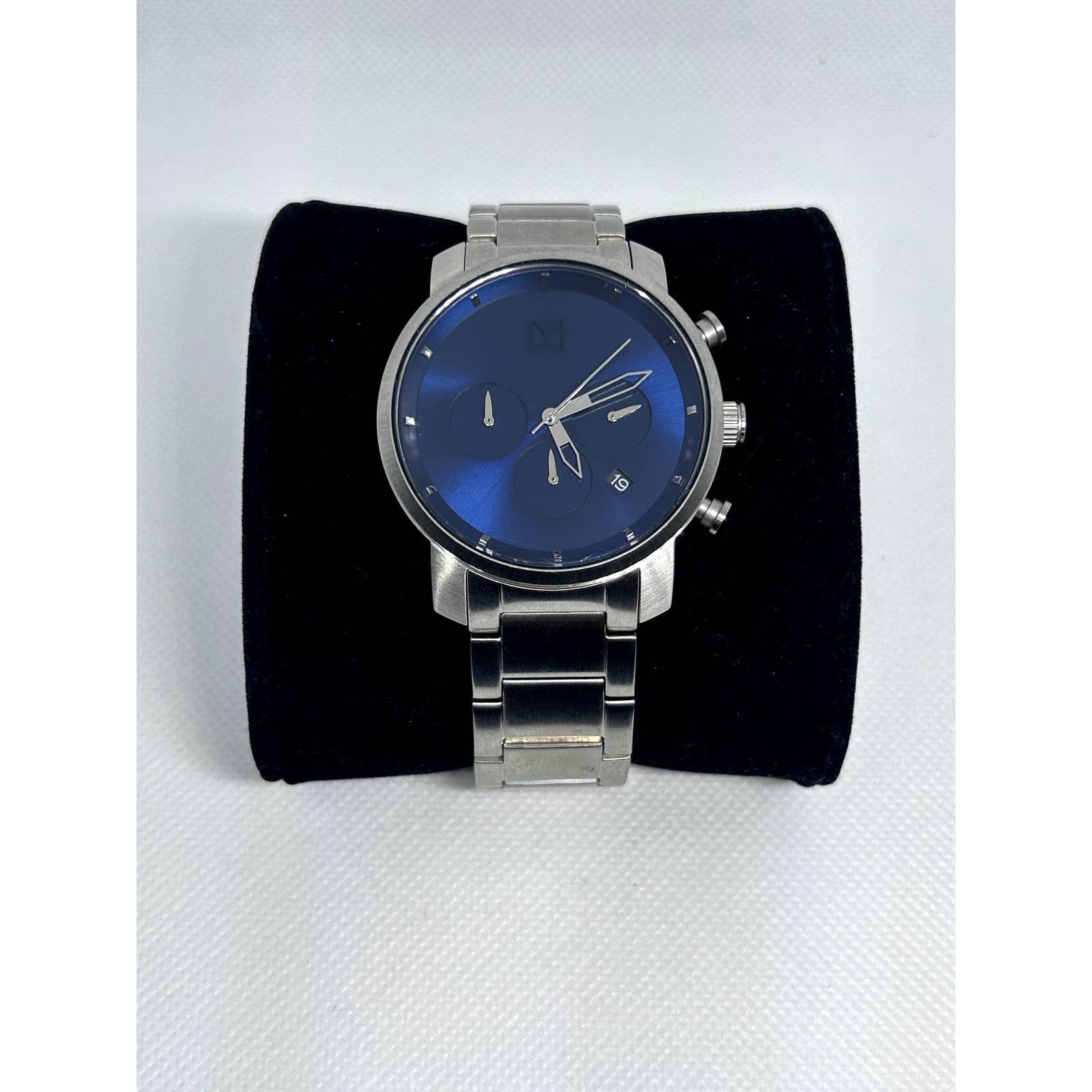 Mvmt MVMT Mens Analog Blue Face Water Resistant Silver Tone Watch | Grailed