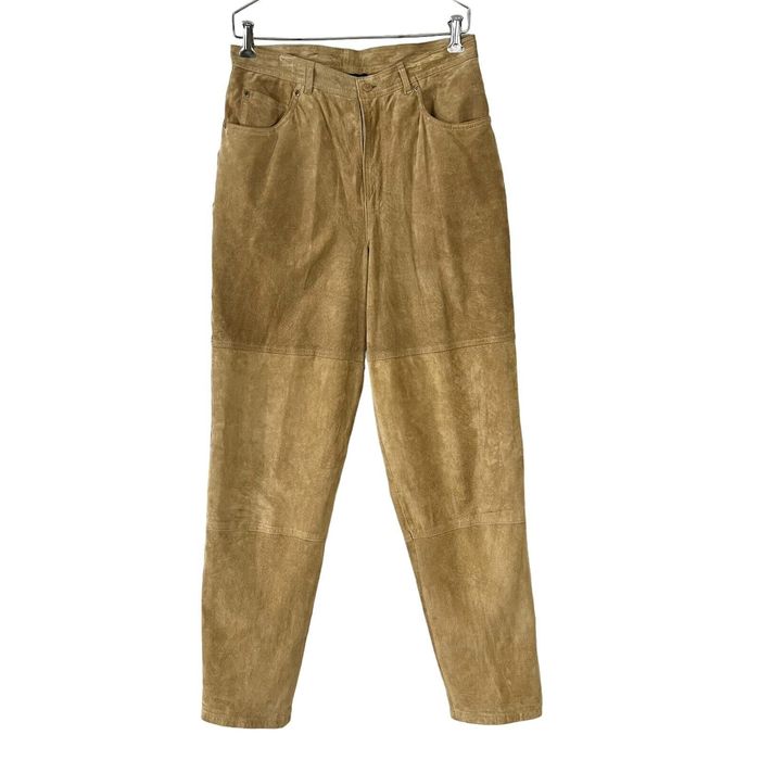Lauren Ralph Lauren Ralph Lauren Suede Leather Pants Vintage Lined Tan Camel | Grailed