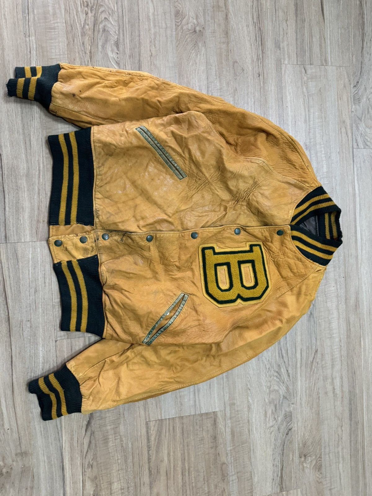 Varsity Jacket × Vintage VINTAGE 50-60’S BUTWIN REVERSIBLE LEATHER ...