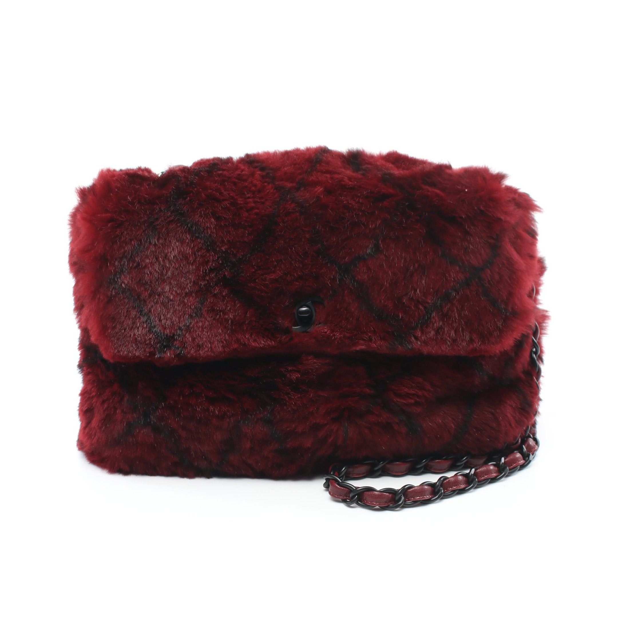 Chanel Chanel Coco Mark Chain Shoulder Bag La Pampher Burgundy Black ...