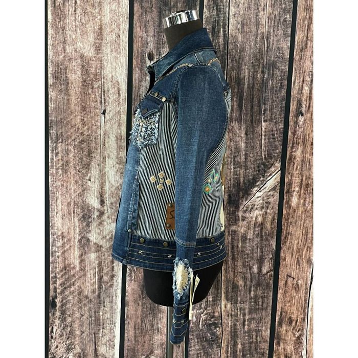 Scully Leather Denim Jacket In Aztec Print | Grailed