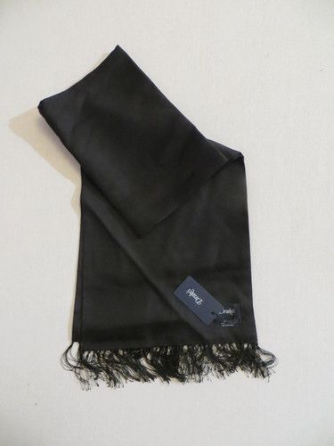 Drake's BLACK 100% SILK EVENING DINNER SCARF | Grailed
