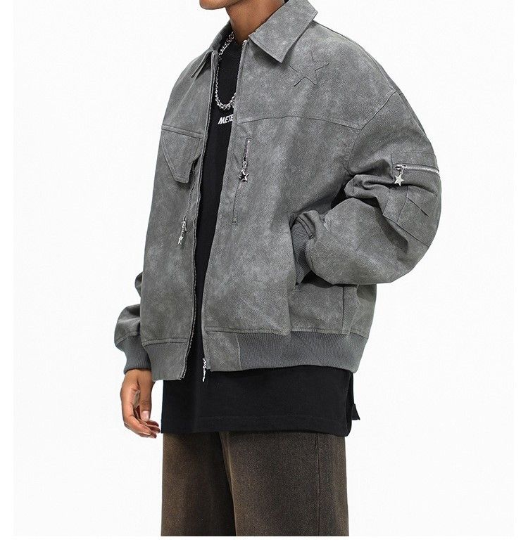 Bomber Jacket × Streetwear STARS Full Zip Work Carpenter Jacket | Grailed