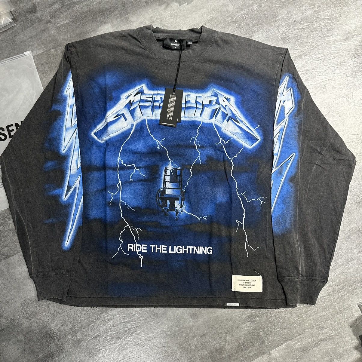 Metallica × Represent Clo. Represent x Metallica Ride the Lightning LS T-Shirt | Grailed