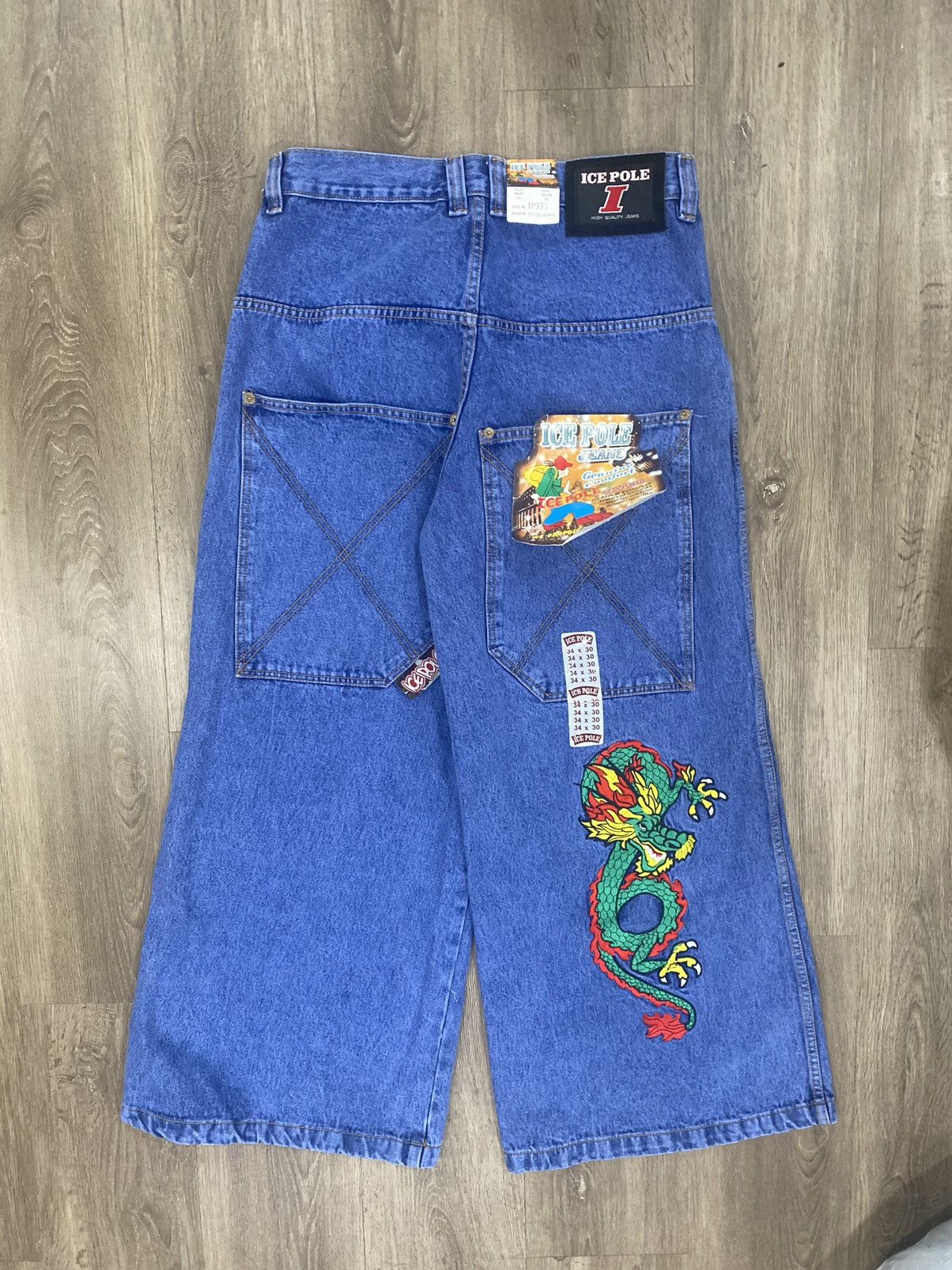 Vintage Vintage Ice Pole Jnco Dragon Wide Leg Rave Baggy Jeans | Grailed