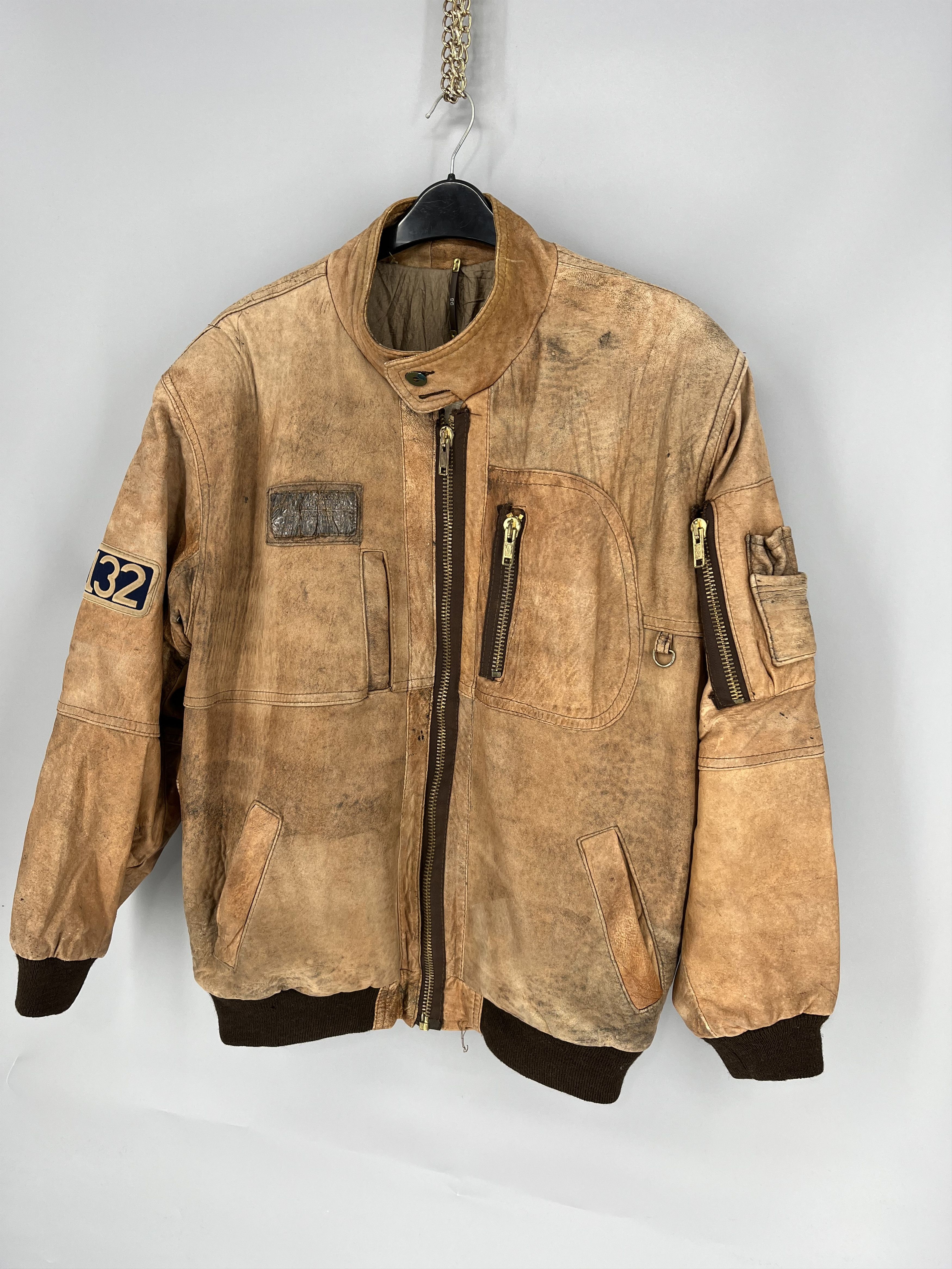 Military × Scout × Vintage VINTAGE LEATHER FLIGHT JACKET Boy Scouts ...