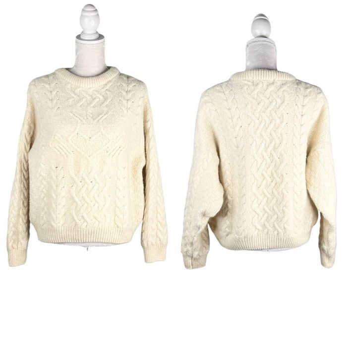 Aran Crafts Aran Crafts Ireland Wool Sweater XL Cream | Grailed